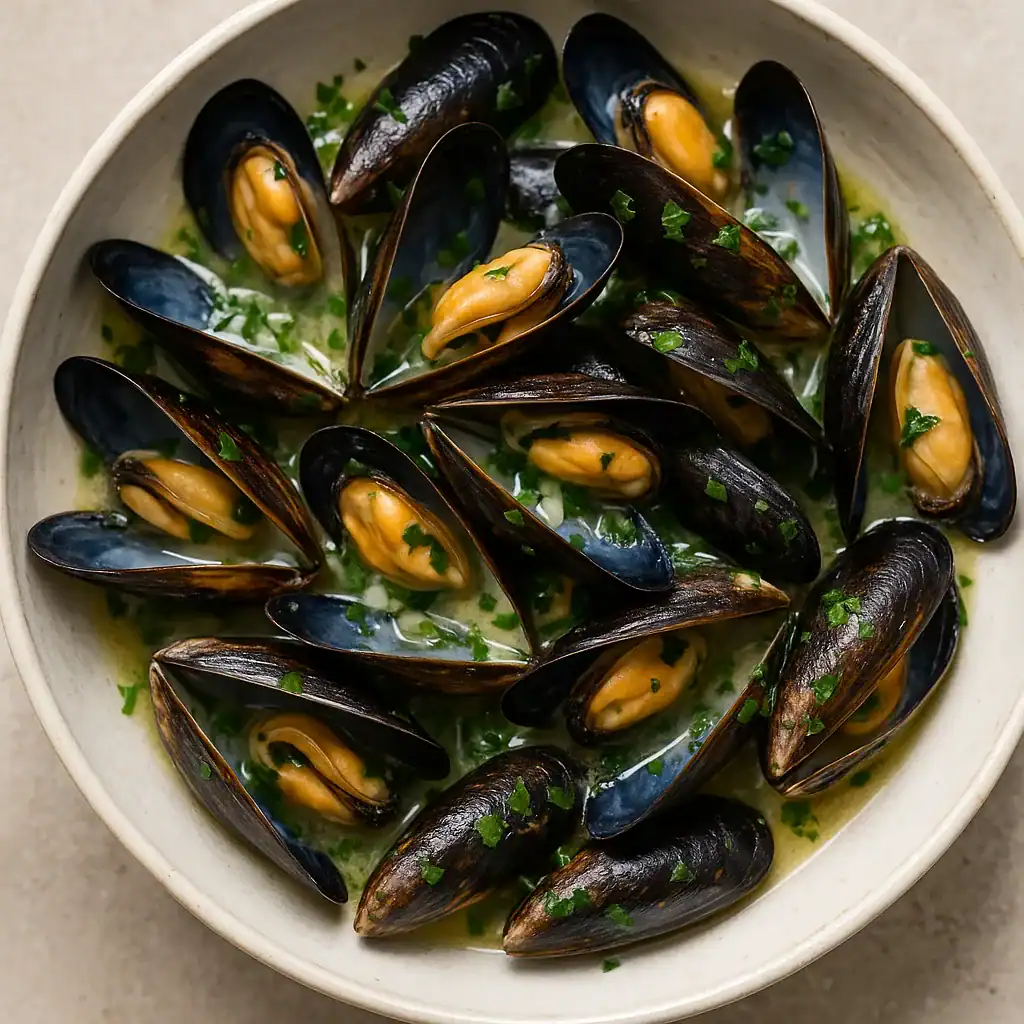 Mediterranean Garlic Mussels with White Wine & Herbs — Easy 15-Minute ...