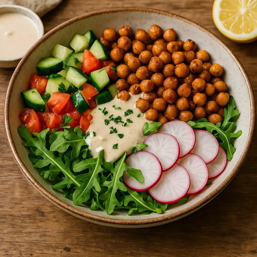 Chickpea Tahini Mezze Bowl — Bright, Creamy, Plant-Based